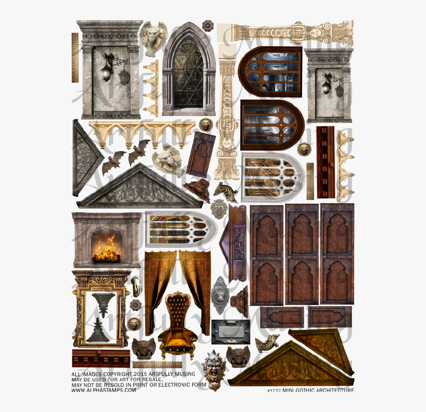 Collage Art Haunted House, HD Png Download , Transparent Png Image ...