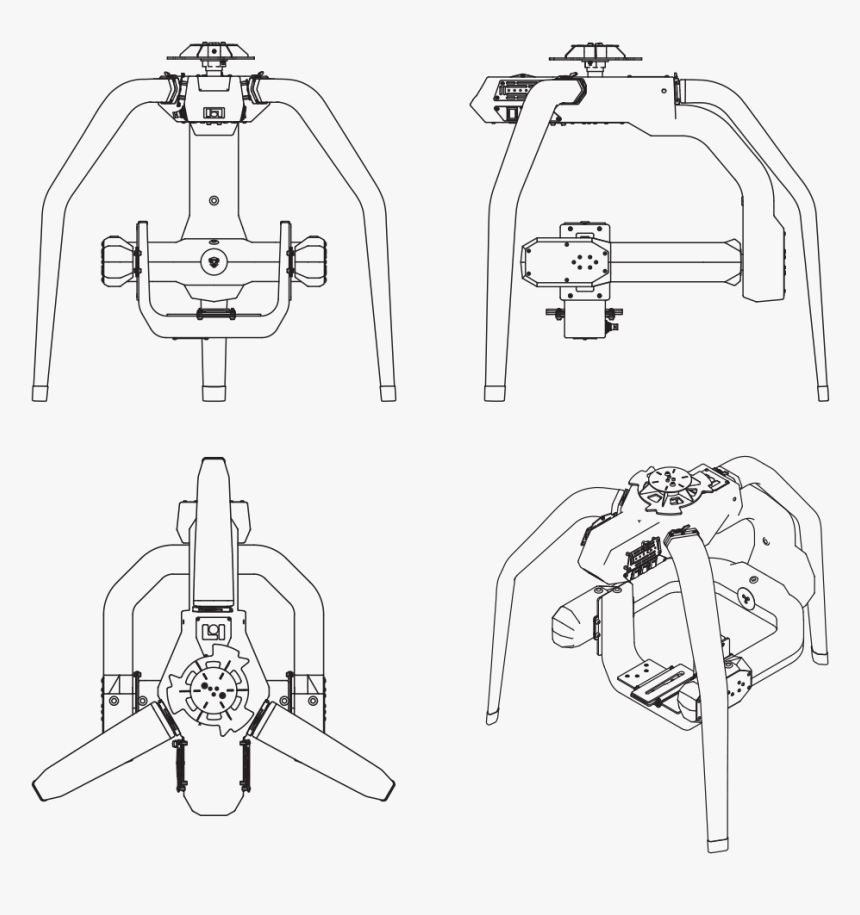 Aerigon Iag 3 Gimbal - Technical Drawing, HD Png Download , Transparent ...