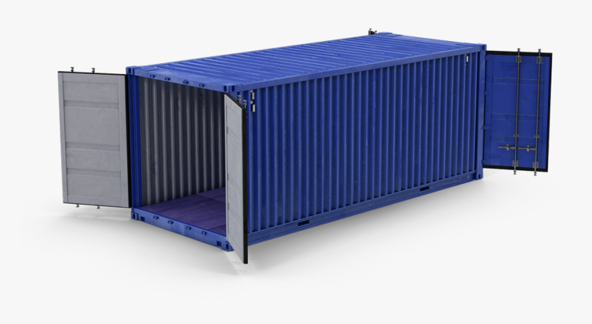 Blue 20 Foot Double Entry Portable Storage Container - Shipping ...