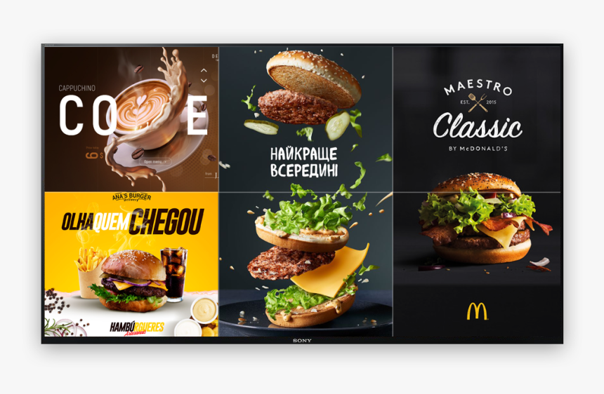 Hero Image - Mcdonald's Menu Digital Signage, HD Png Download ...