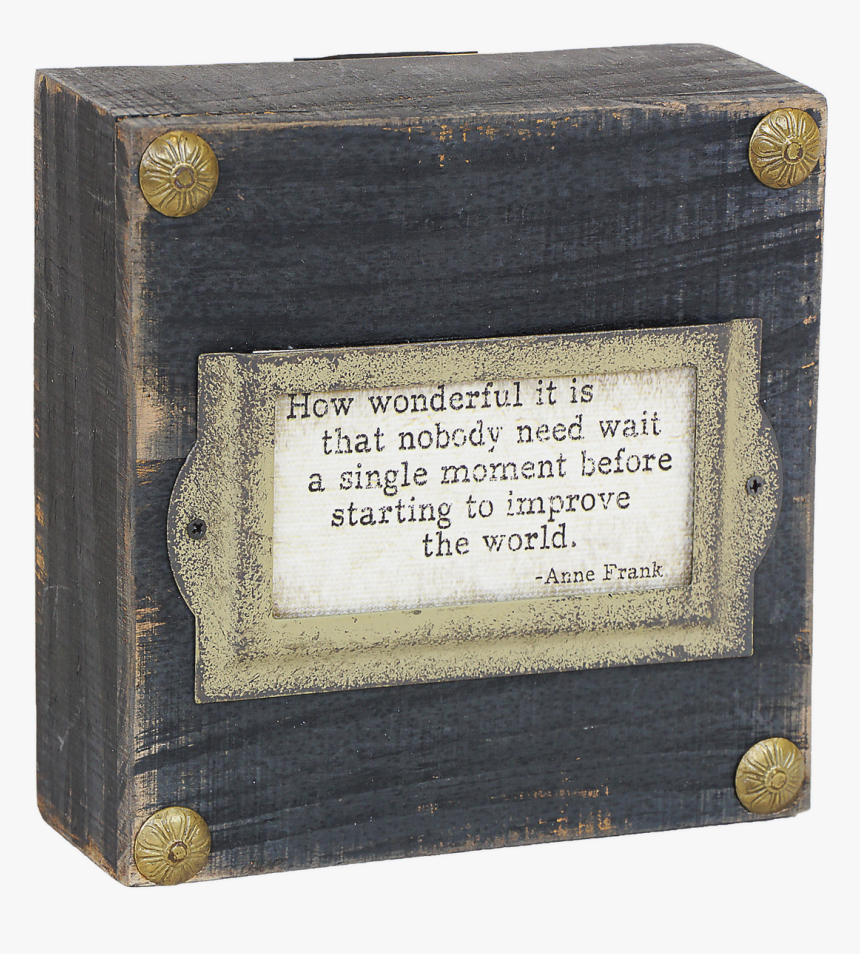 Stargazer Shelf/wall Décor, Anne Frank Quote - Picture Frame, HD Png ...