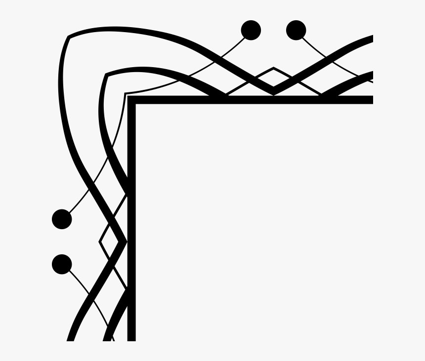 Ornamental Vintage Corner - Line Art, HD Png Download , Transparent Png ...