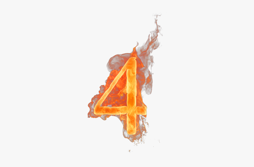 Огненные Цифры, Пламя, Огонь, Горящая Цифра, Fiery - Fire Number 4, HD ...