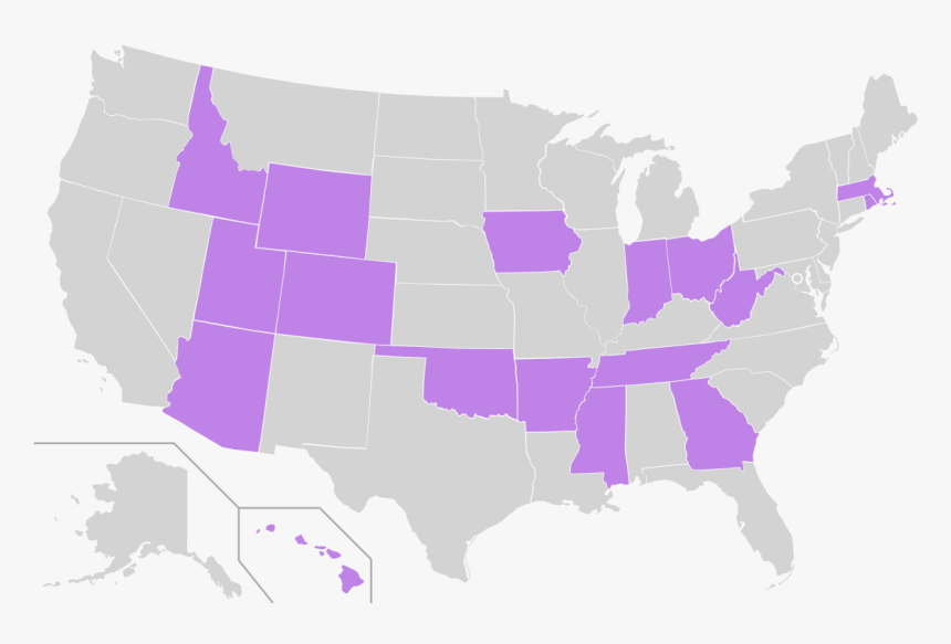 Right To Work States 2019 Map, HD Png Download , Transparent Png Image ...