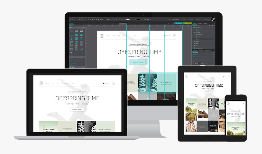 Overview Screens Wireframe - Mobile Responsive Design, HD Png Download ...
