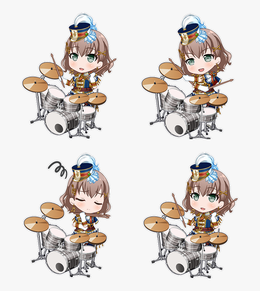 Chibi Anime Drummer, HD Png Download , Transparent Png Image - PNGitem