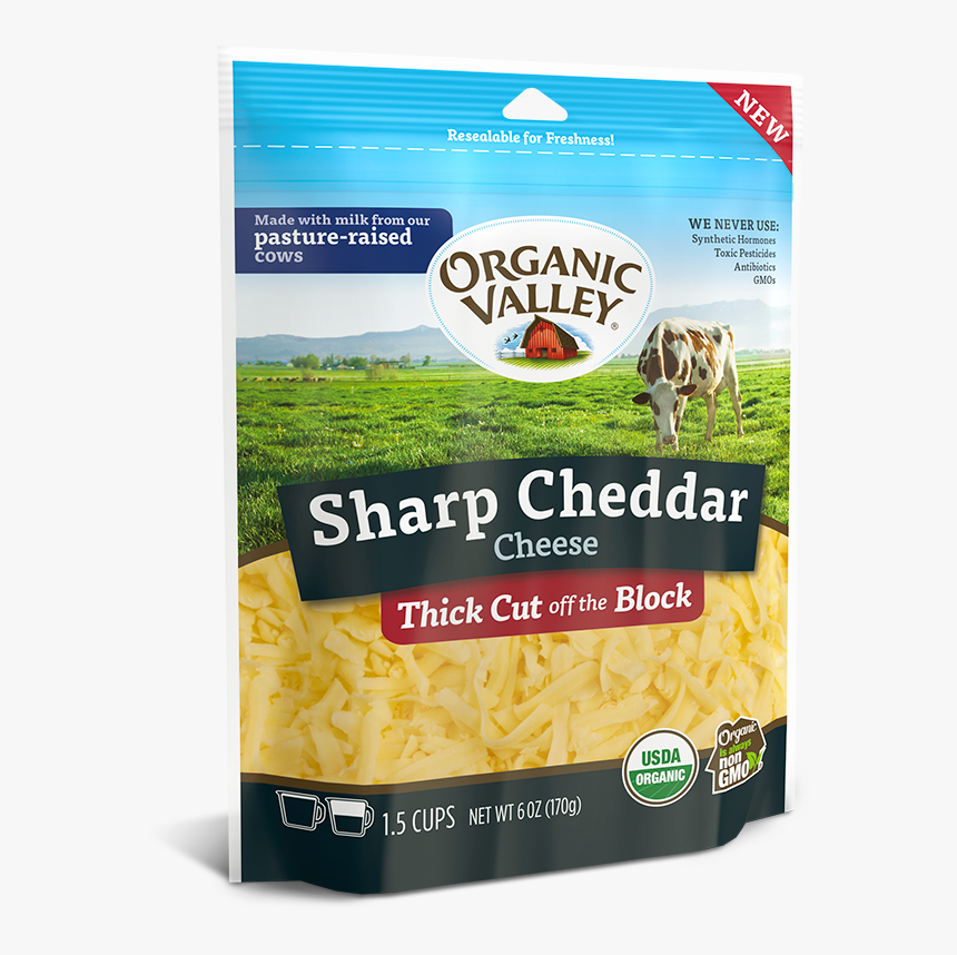 Organic Valley Sharp Cheddar Cheese, HD Png Download , Transparent Png ...