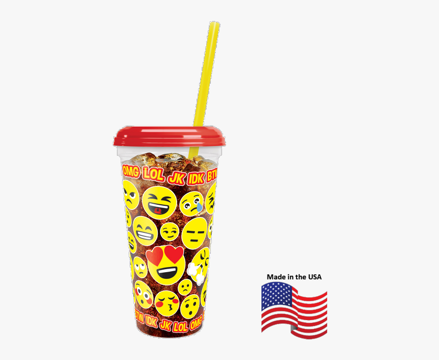 32 Oz Clear Emoji Drink Cups - Snack, HD Png Download , Transparent Png ...