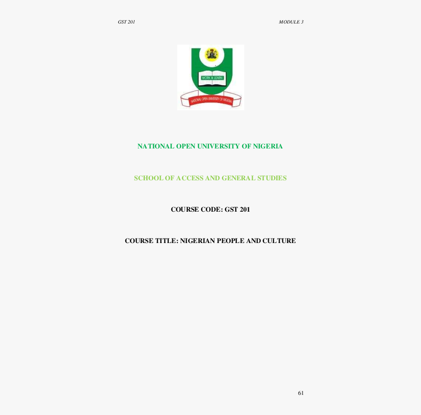 National Open University Of Nigeria, HD Png Download , Transparent Png ...