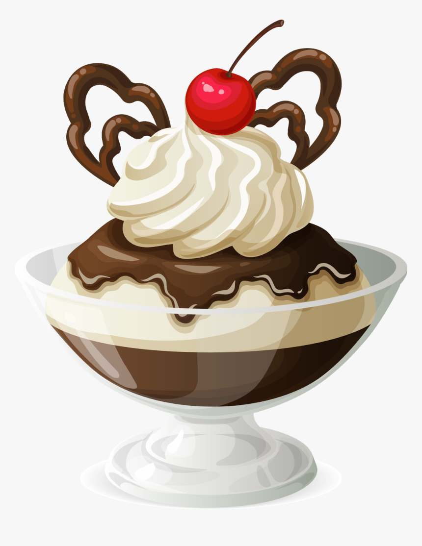 Transparent Ice Cream Vector Png - Ice Cream Sundae Png, Png Download ...