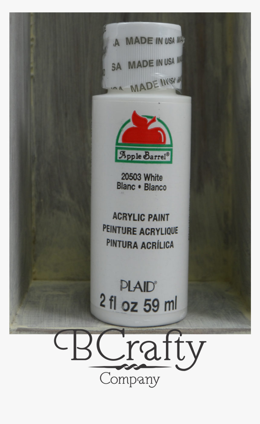 2oz White Craft Paint Apple Barrel - Apple Barrel White Paint, HD Png ...