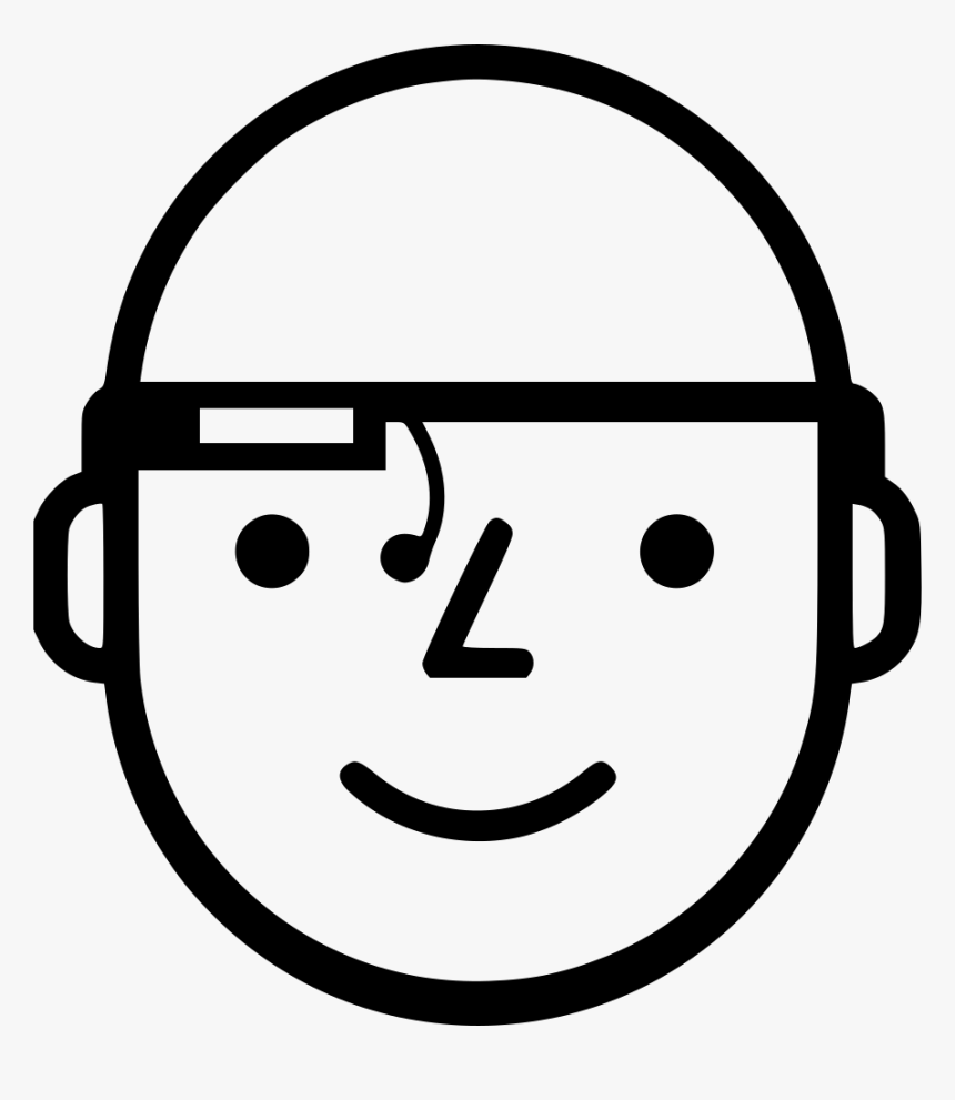 Google Glass User - Smiley, HD Png Download , Transparent Png Image ...