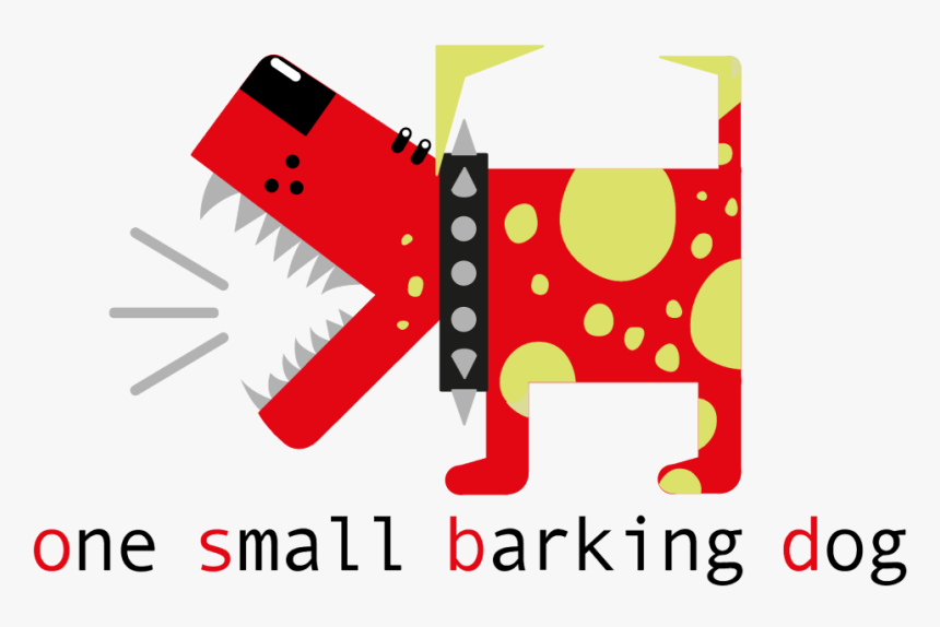 Dog Text Color Large - One Small Barking Dog, HD Png Download ...