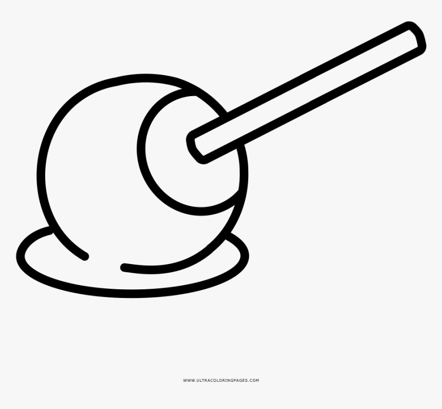 Candy Apple Coloring Page - Line Art, HD Png Download , Transparent Png ...