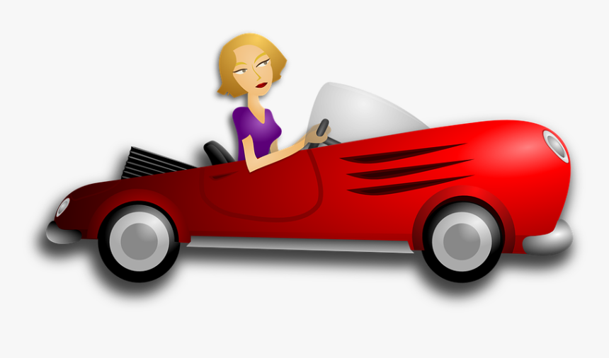 Automobile Woman Blond - Female Driving Clipart, HD Png Download ...