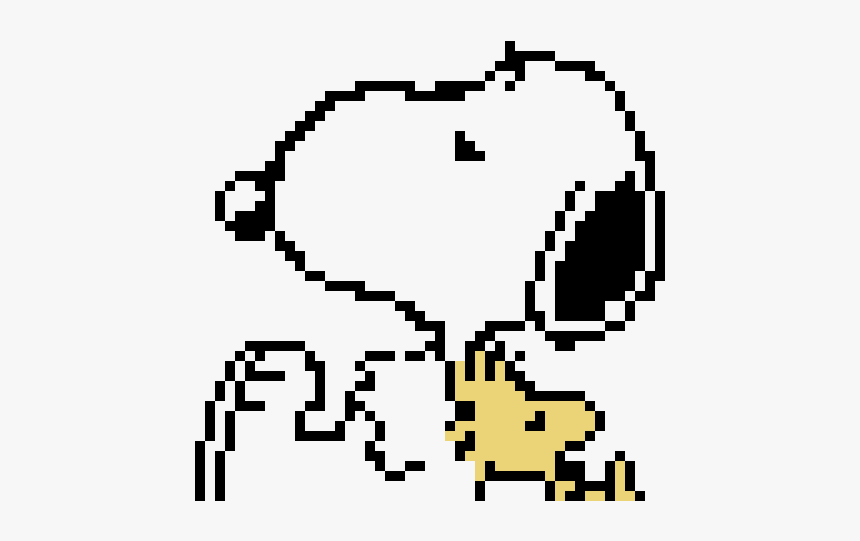 Snoopy And Woodstock Pixel Art, HD Png Download , Transparent Png Image ...