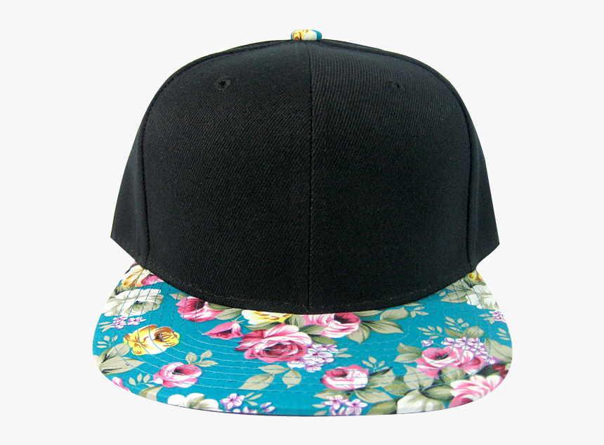 Cyan Rose Floral Snapback - Baseball Cap, HD Png Download , Transparent ...