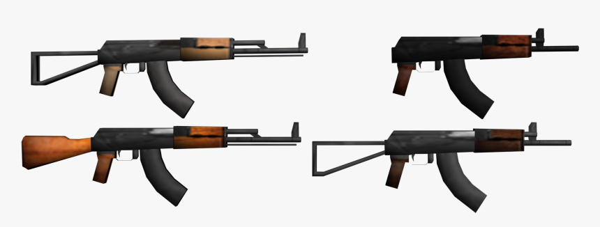 Ak 47 No Stock Gta Sa Low Poly, HD Png Download , Transparent Png Image ...