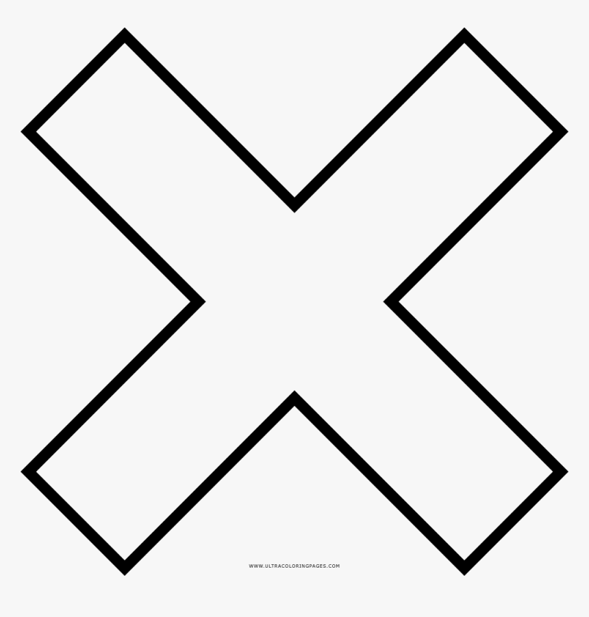 Cancel Coloring Page - Line Art, HD Png Download , Transparent Png ...