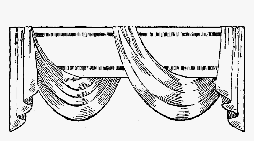 Home Decor Curtain Treatment Illustration Digital - Line Art, HD Png ...
