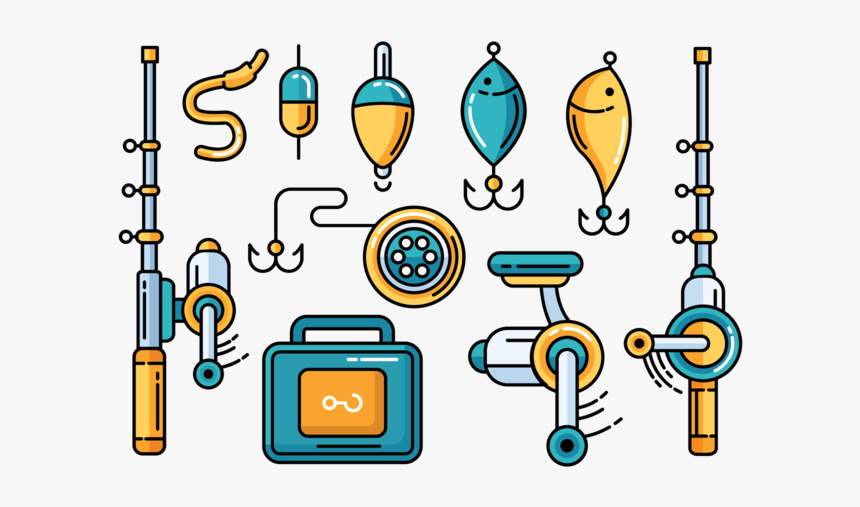 Fishing Tackle Icons Vector - Icones Pescaria Png, Transparent Png ...