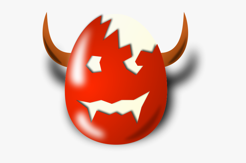 Wicked Easter Png Clip Arts - Devil Egg With Horns, Transparent Png ...