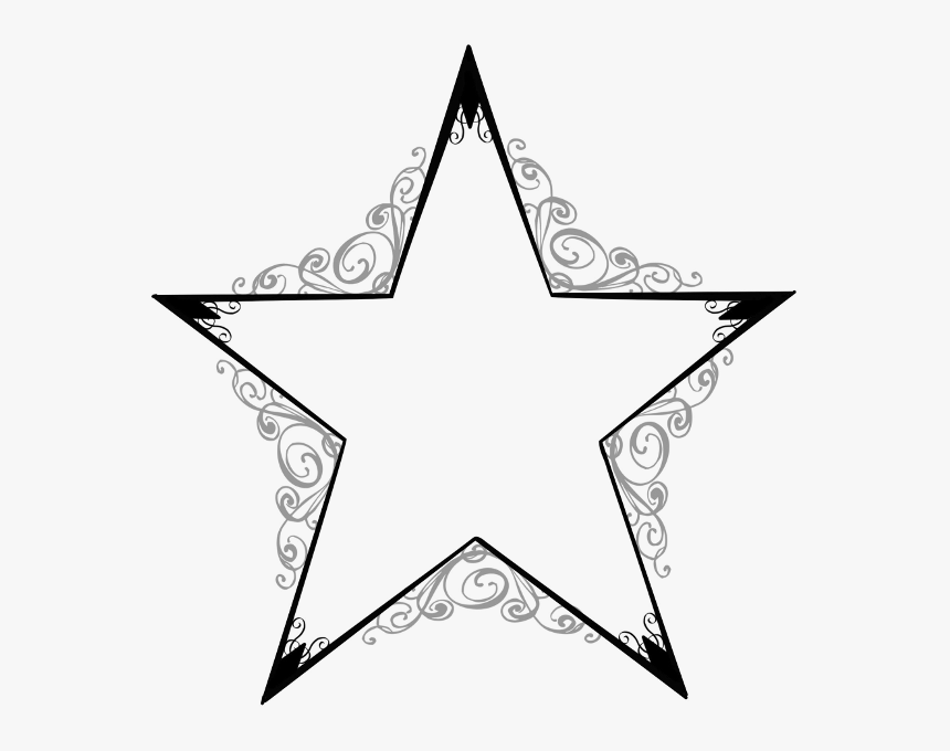 Star Fancy Scrollwork - Transparent Fancy Bullet Points, HD Png ...