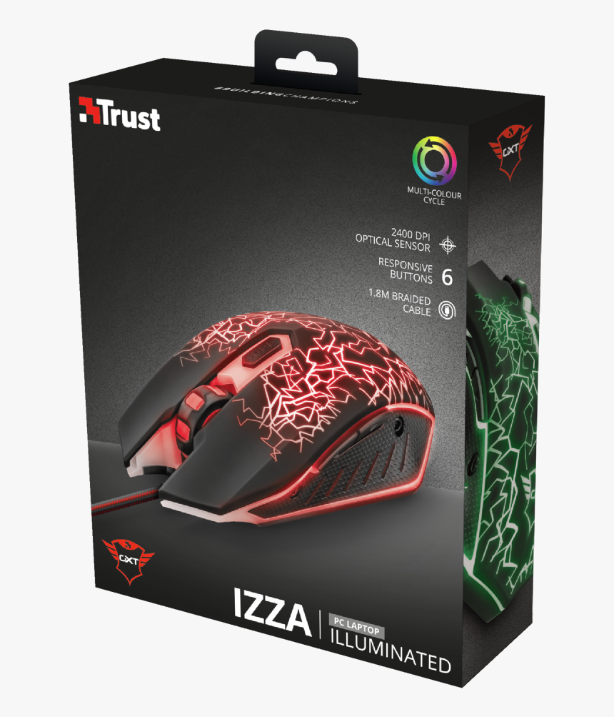 Gxt 105 Izza Illuminated Gaming Mouse - Trust Gxt 101, HD Png Download ...