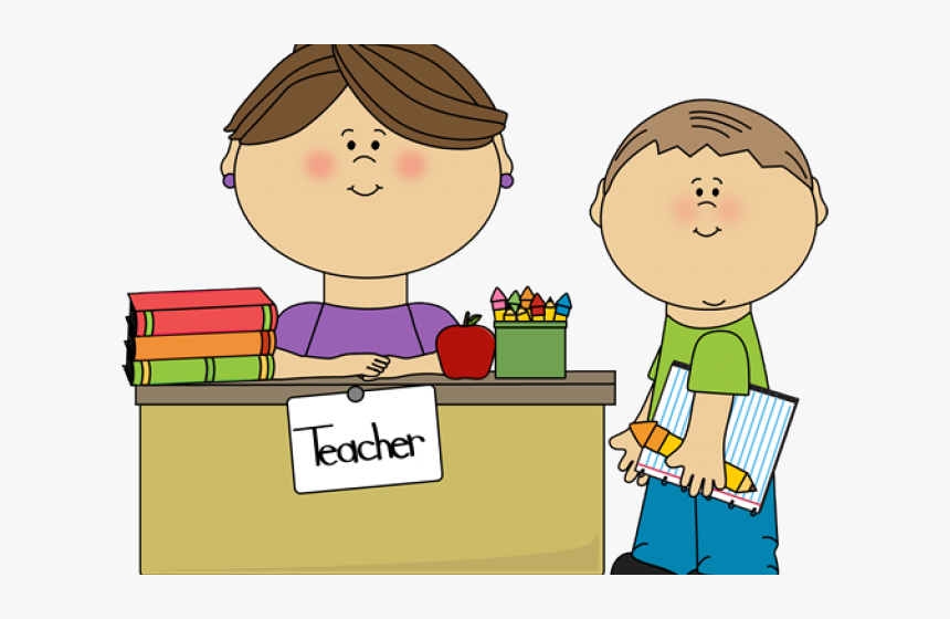 Student Working With Teacher Clipart