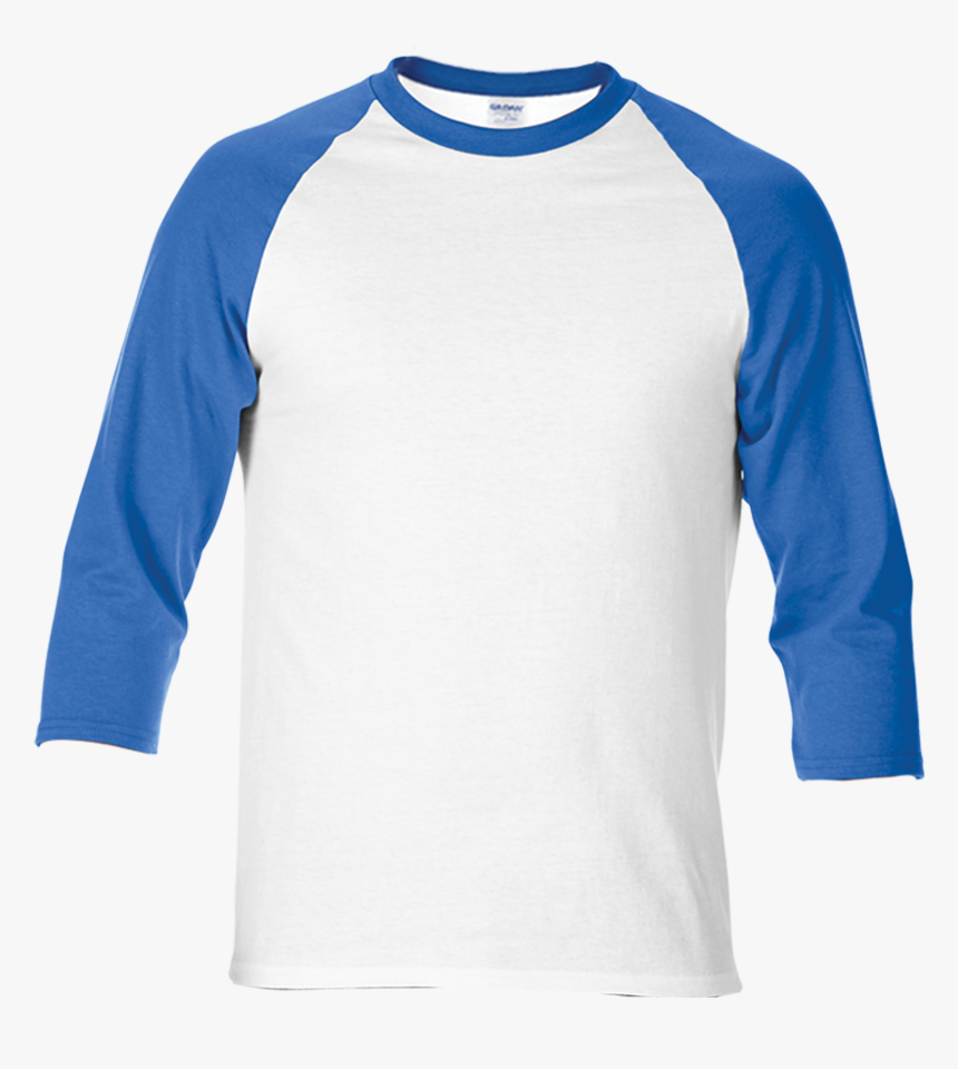 White / Royal - Raglan White And Blue, HD Png Download , Transparent ...