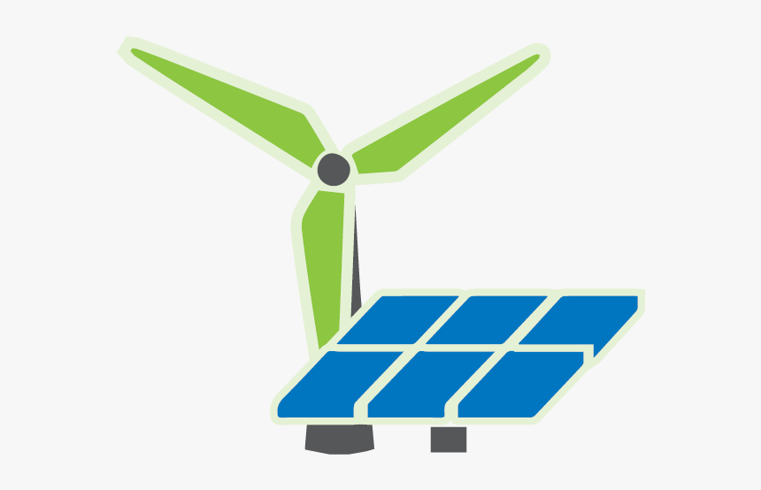 Icon Of Windmill And Solar Panel, HD Png Download , Transparent Png ...