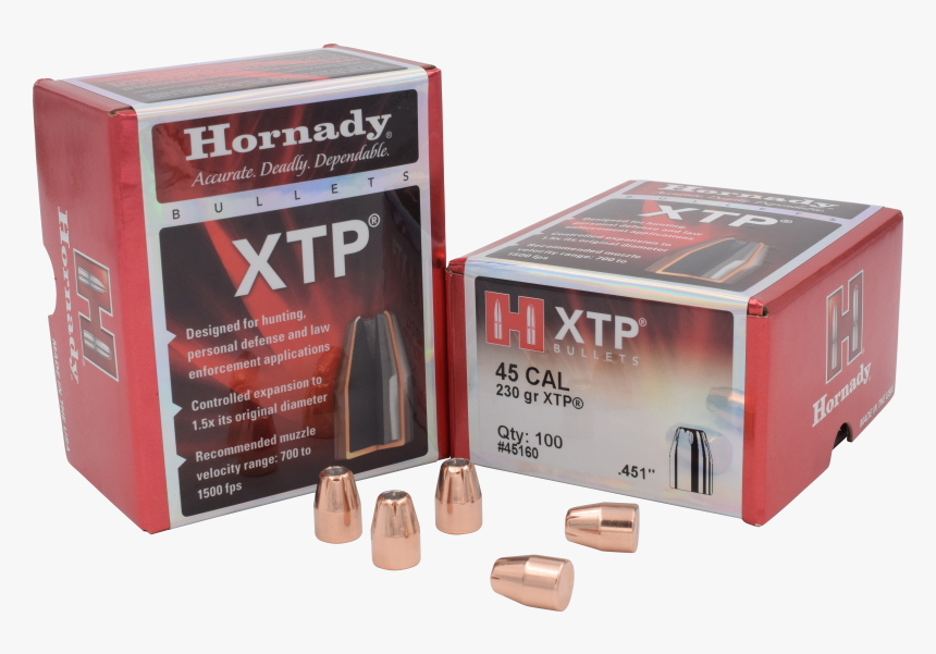 Hornady Xtp Pistol Bullets - Hornady Match Bullets 168 Gr Bthp, HD Png ...