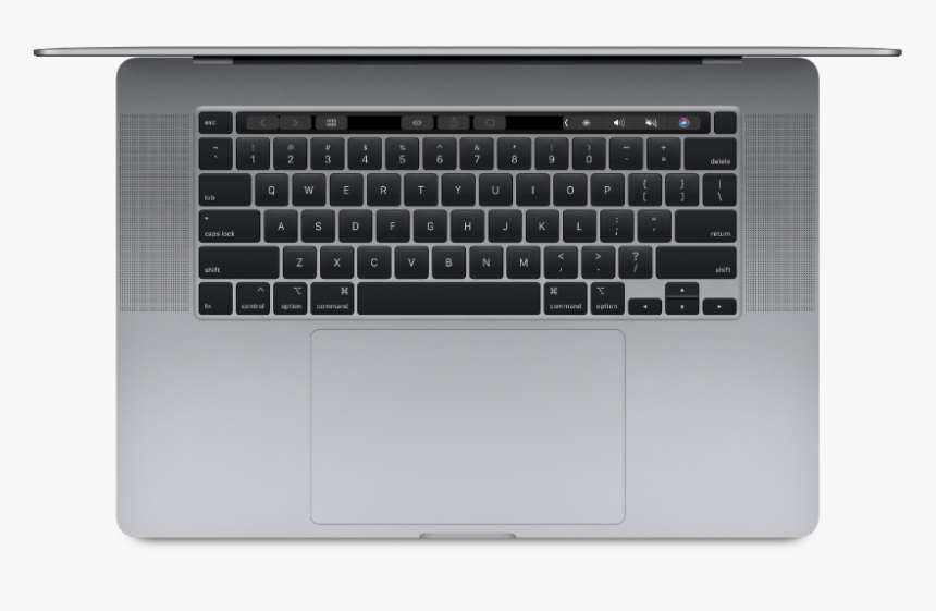 Top View Of 16-inch Macbook Pro - Macbook Pro 16 Space Gray, HD Png ...
