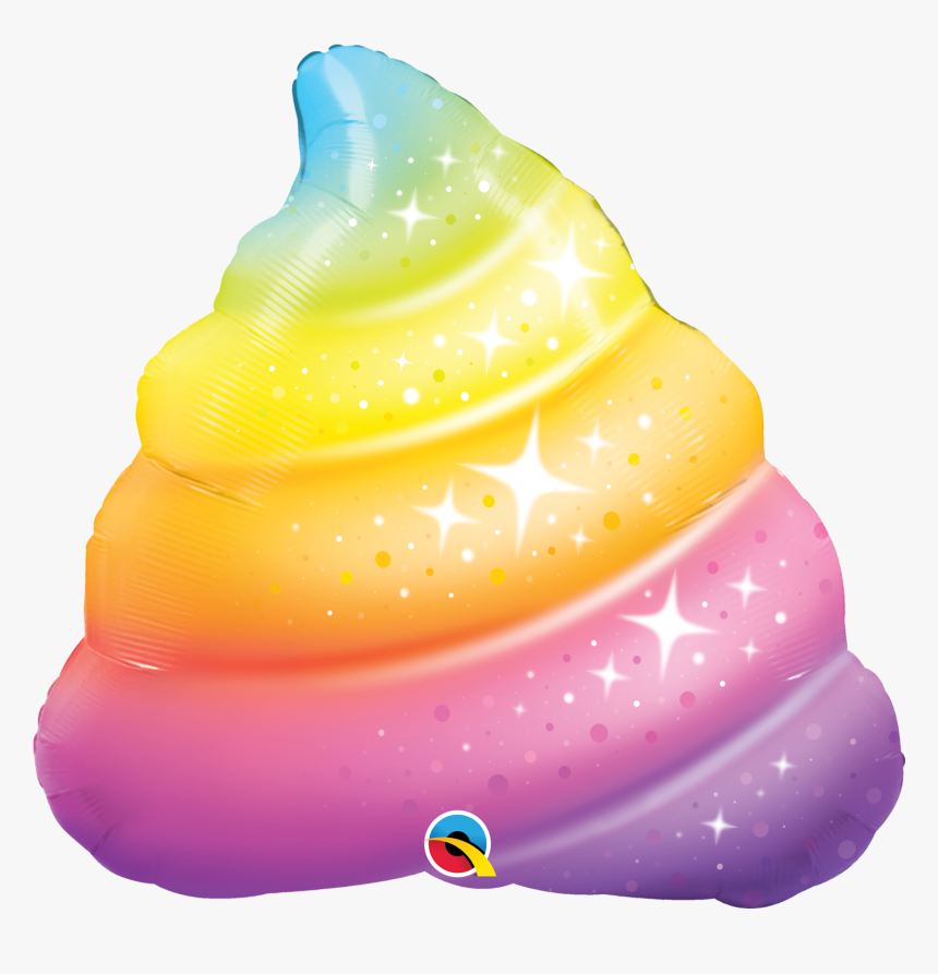 Rainbow Sparkle Poop Balloon - Rainbow Poop, HD Png Download ...