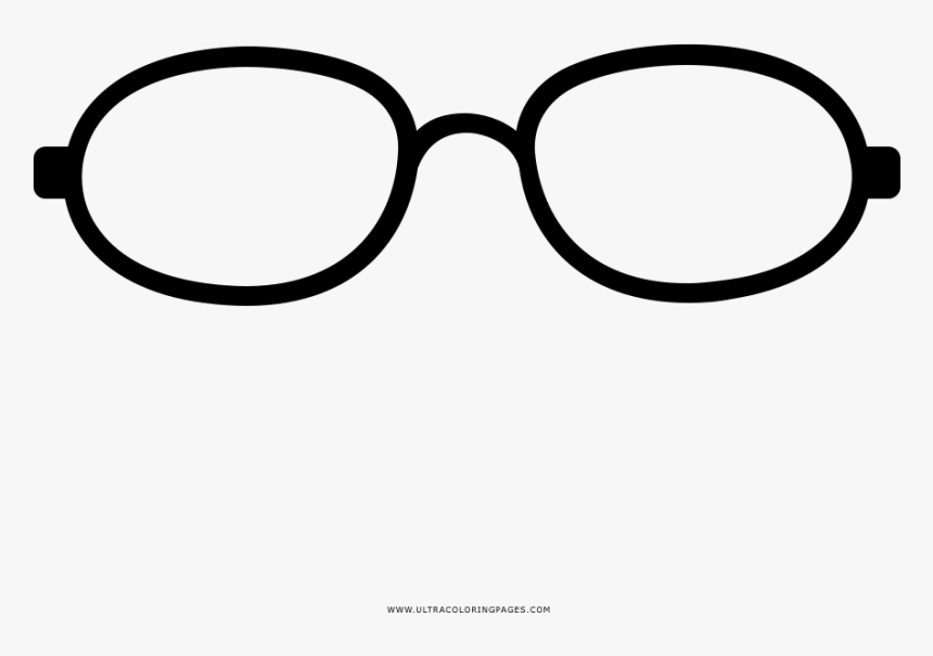 Glasses Frame Coloring Page - Line Art, HD Png Download , Transparent ...