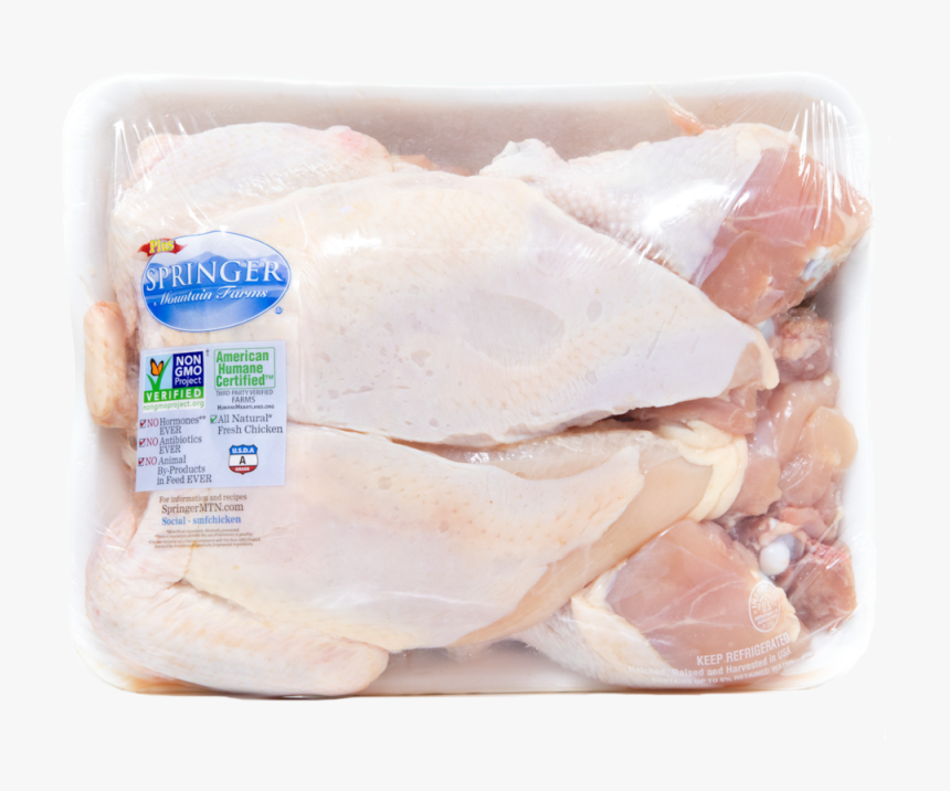 Whole Chicken Cut-up - Whole Cut Up Chicken Pack, HD Png Download ...