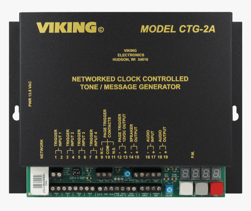Networked Clock Controlled Tone & Message Generator - Viking C 2000, HD ...