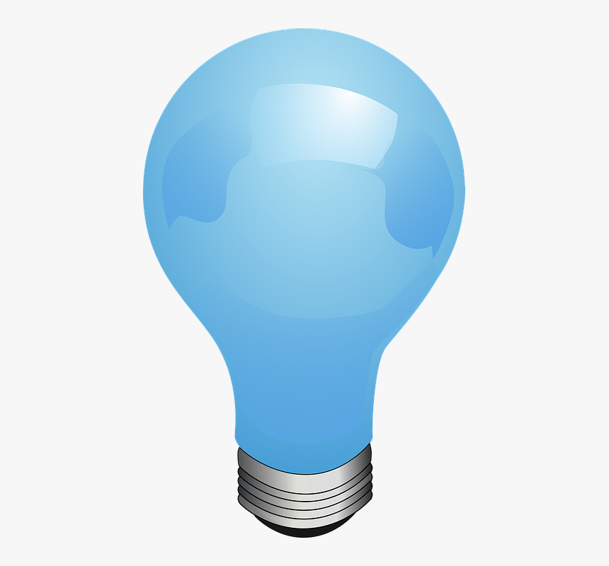 Light Bulb Clipart Electricity - Light Blue Light Bulb, HD Png Download ...
