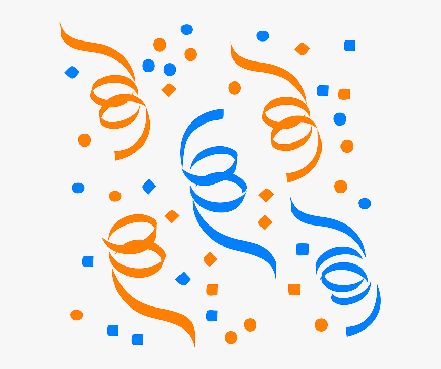 Streamers Vector Cartoon Party - Confetti Clipart, HD Png Download ...