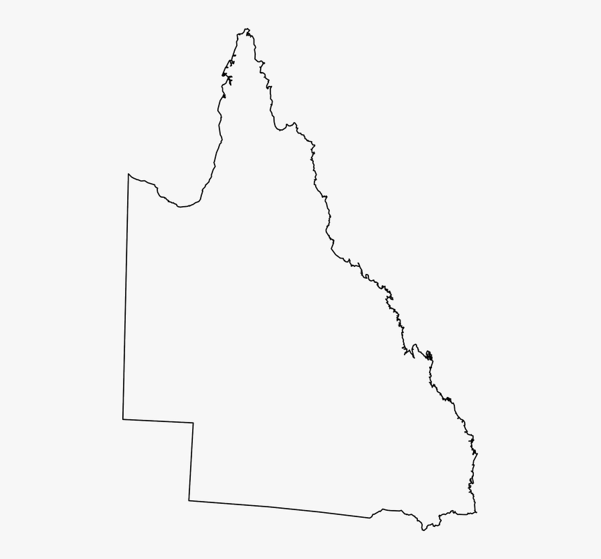 Outline Map Of Queensland, HD Png Download , Transparent Png Image ...