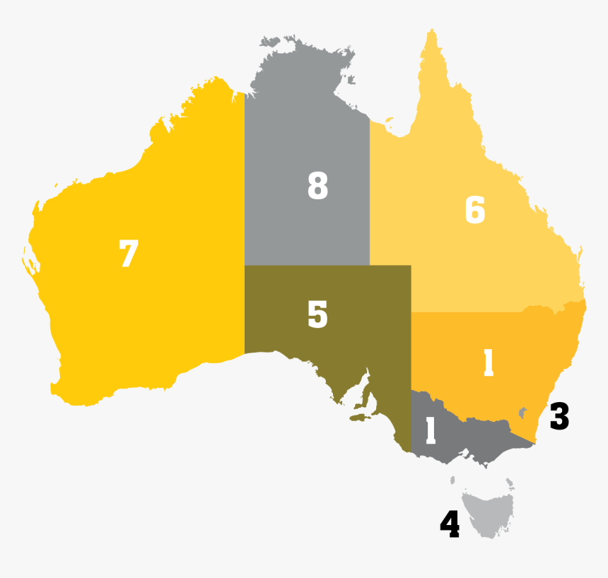 Australia Map With Rankings - Australia States Population 2019, HD Png ...
