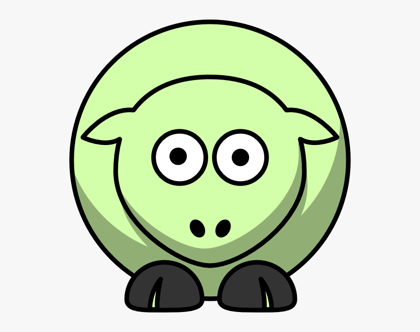 Sheep Looking Right Svg Clip Arts - Yellow Sheep Clipart, HD Png ...