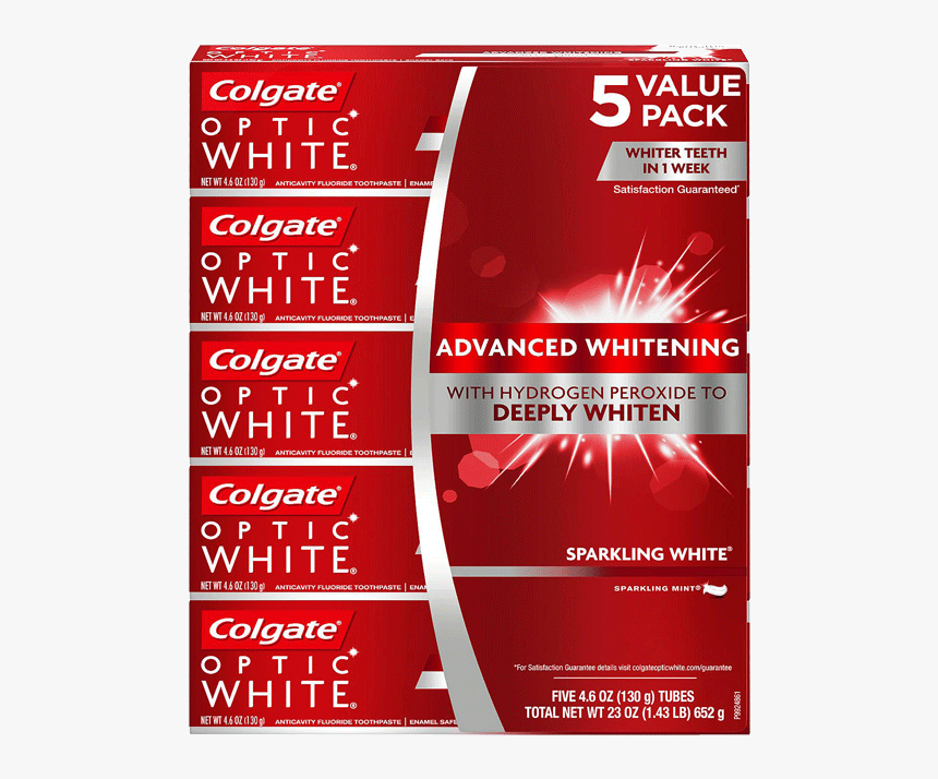 Colgate Optic White Toothpaste, HD Png Download , Transparent Png Image ...