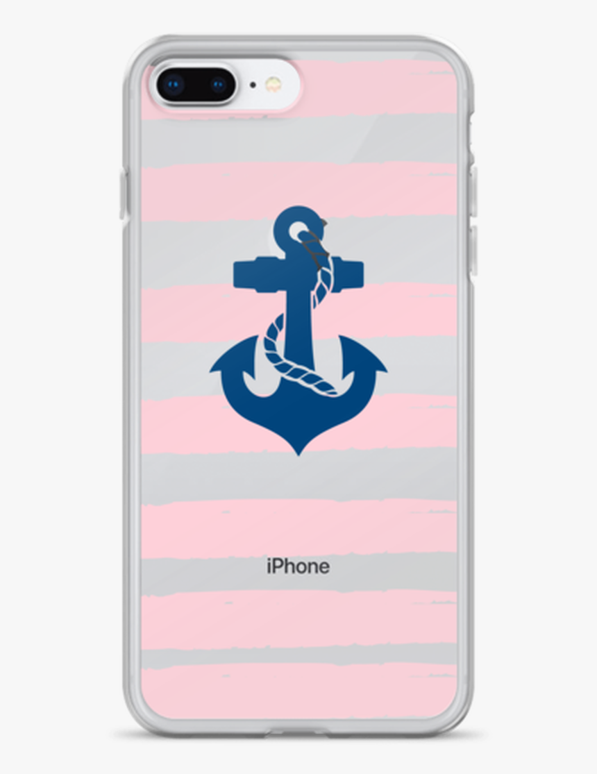 Anchor On Pink Stripes Iphone Case - Mobile Phone Case, HD Png Download ...