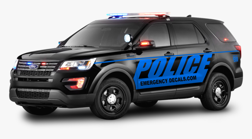 Ford Utility Blue Line Overlaid Kits - Police Car Side Png, Transparent ...