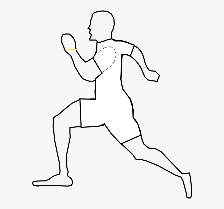 Man, Runner, White, Running, - Jogging Diagram, HD Png Download ...