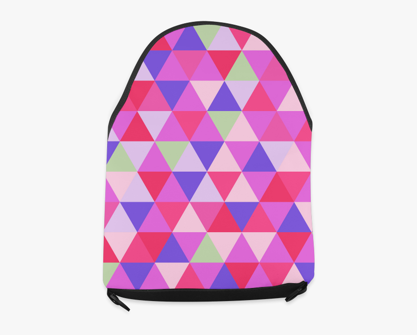 Geometric Pink Triangle Pattern Crossbody Bag - Backpack, HD Png ...