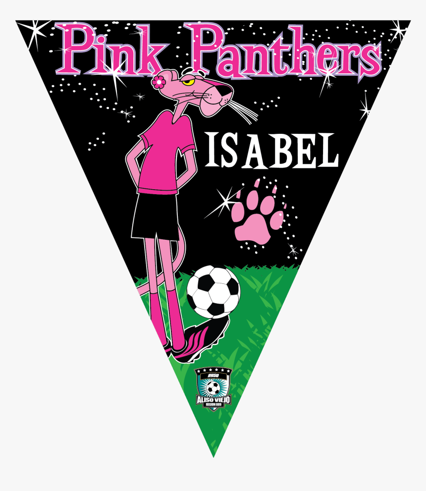 Pink Panthers Triangle Individual Team Pennant - Graphic Design, HD Png ...