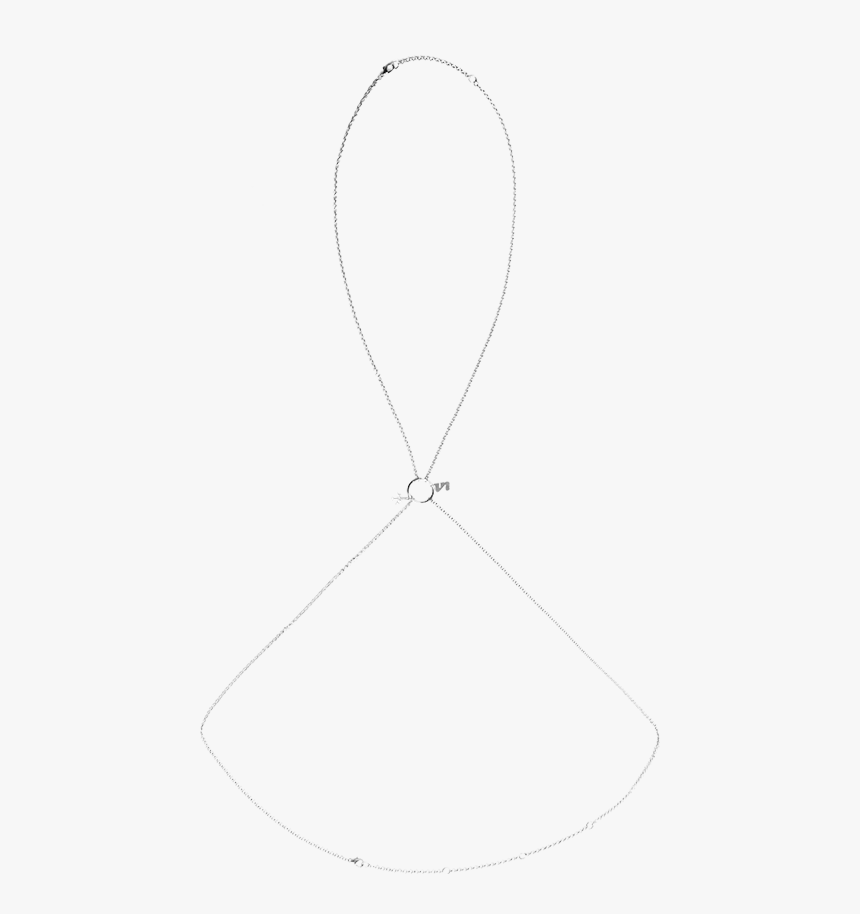 Silver Metal Body Chain With Small Charm - Silver, HD Png Download ...