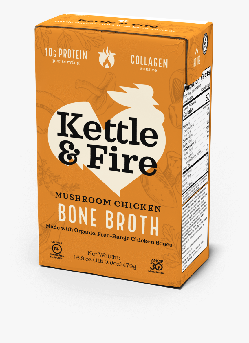 Mushroom Chicken Bone Broth - Carton, HD Png Download , Transparent Png ...